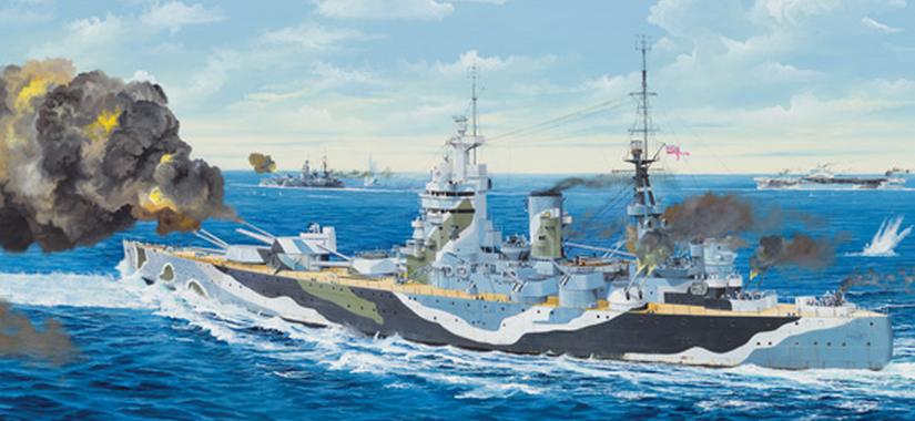 HMS Nelson Battleship Model Kit 1/200 Scale WWII 1944