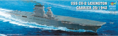 Aircraft Carrier Model Kit - USS Lexington 1/350