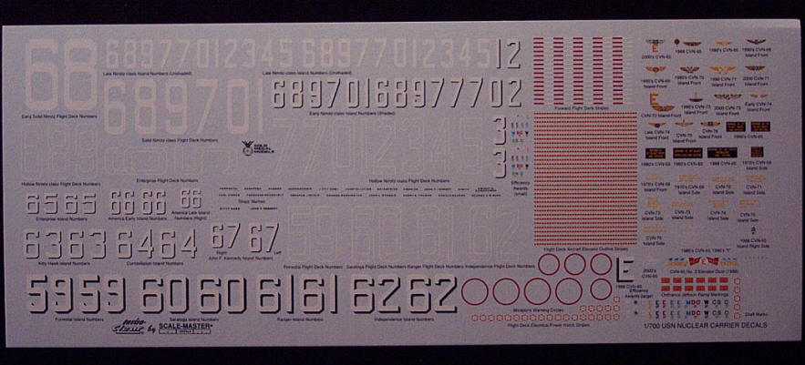 Super Carrier Decals CV-59 - CVN-77